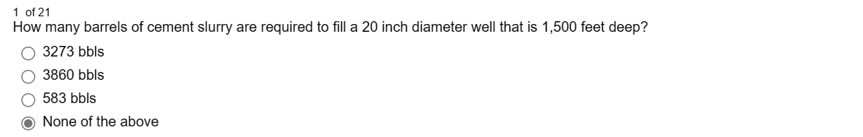 Solved How many barrels of cement slurry are required to | Chegg.com