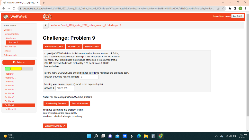 WebWorc: MATH_1223_Spring х + € → C • | Chegg.com