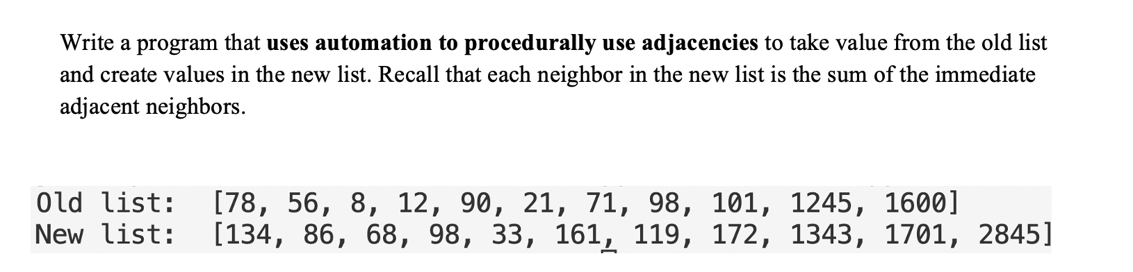 Solved Write a program that uses automation to procedurally | Chegg.com