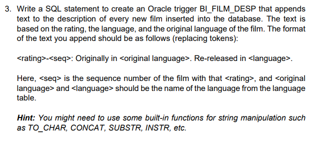 Solved Please solve question 3. Below there are the database | Chegg.com