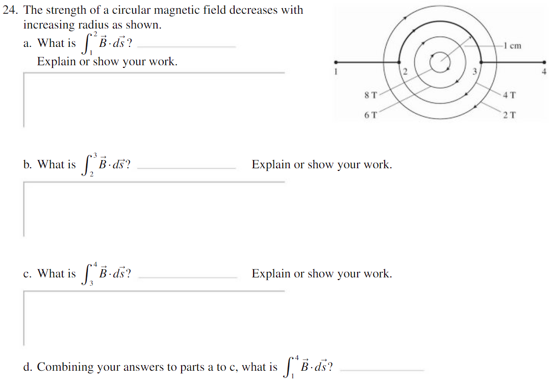 Solved 24. The strength of a circular magnetic field | Chegg.com