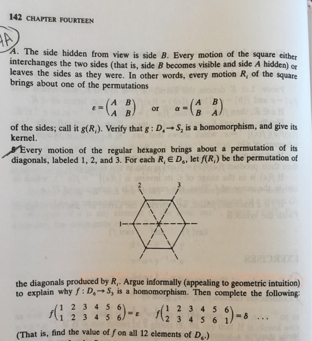 Solved A Examples of Homomorphisms of Finite Groups Consider | Chegg.com