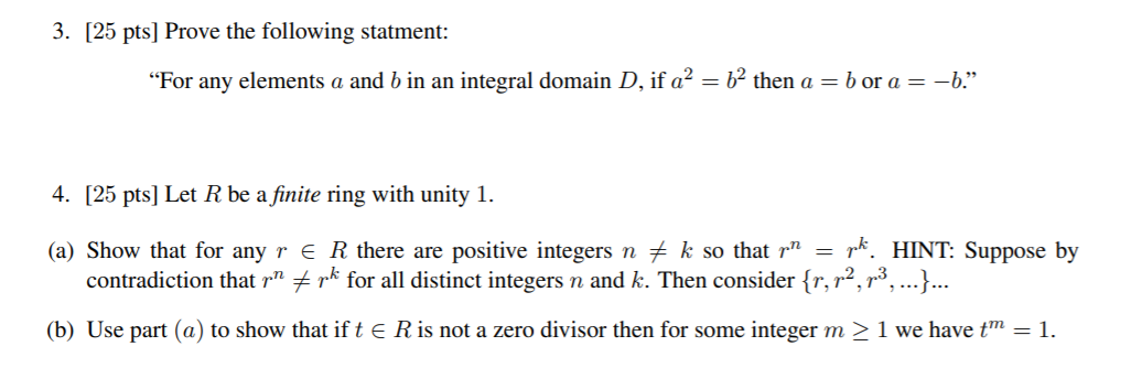 Solved 3. [25 pts] Prove the following statment: “For any | Chegg.com