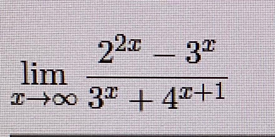 Solved limx→∞3x+4x+122x−3x | Chegg.com