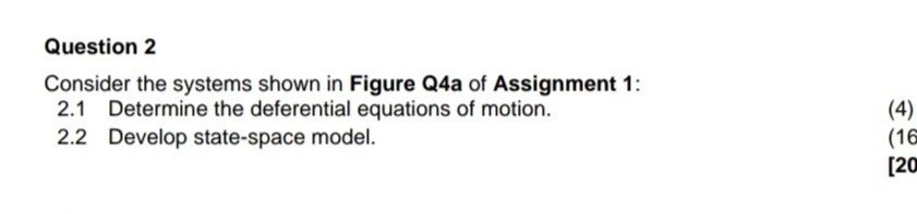 Solved Question 2 Consider the systems shown in Figure Q4a | Chegg.com