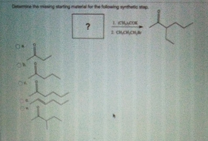 Solved that starting material is required to complete the | Chegg.com
