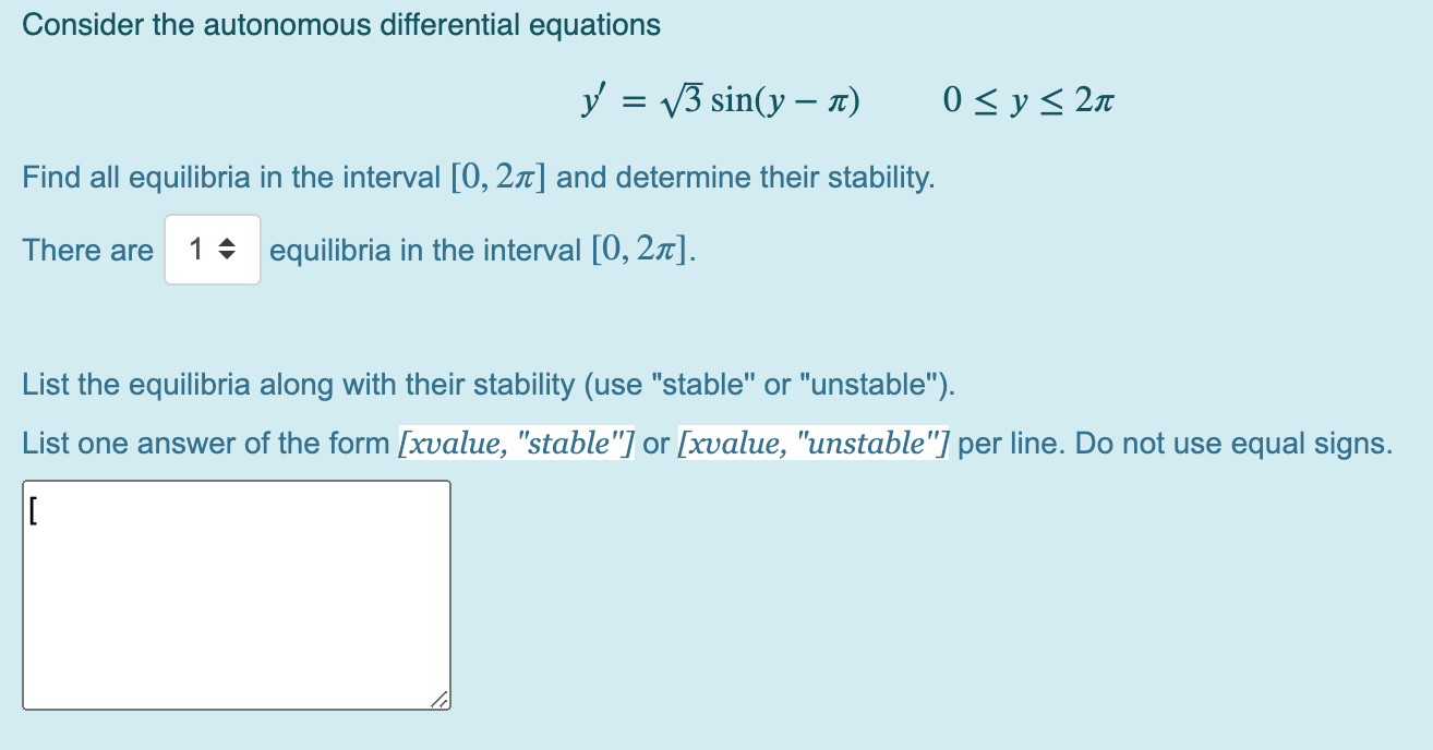 Solved Consider the autonomous differential equations y = 3 | Chegg.com