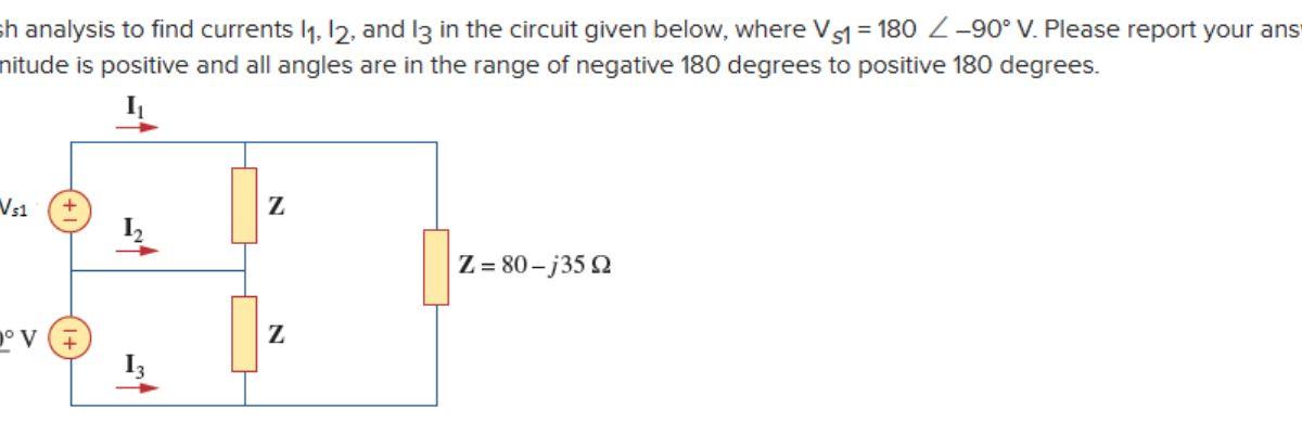 h analysis to find currents l1,l2, and l3 in the | Chegg.com