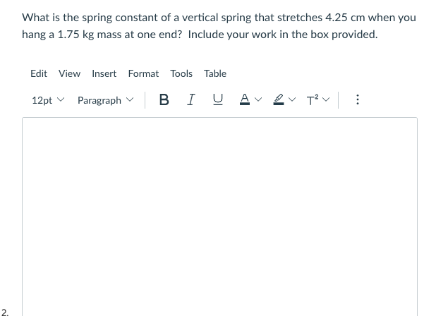 Solved What is the spring constant of a vertical spring that | Chegg.com
