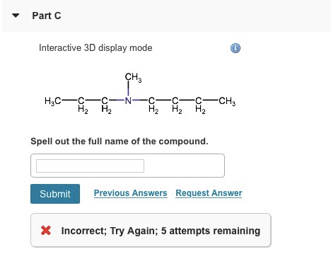 Solved ? Part A Interactive 3D display mode H.CCNC-CH H2 | Chegg.com