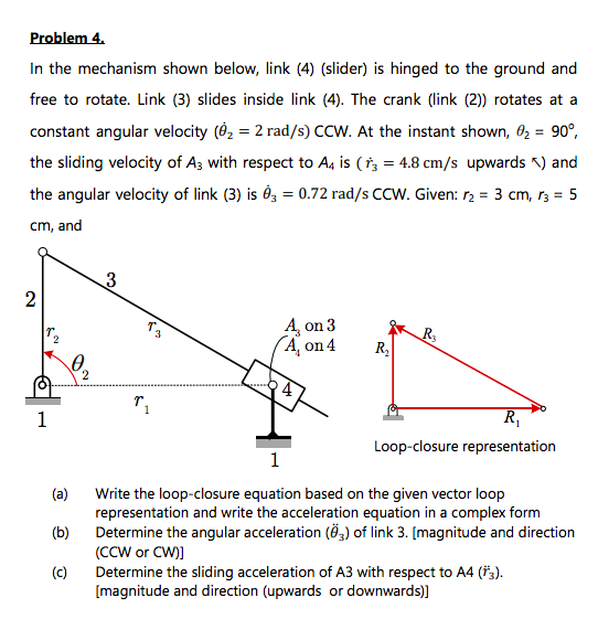 Solved Problem 4. In the mechanism shown below, link (4) | Chegg.com