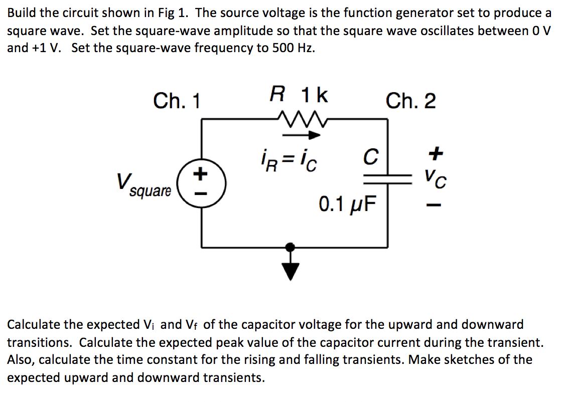 Solved Build the circuit shown in Fig 1. The source voltage | Chegg.com