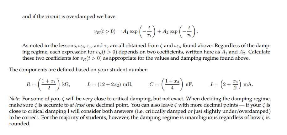 Solved Consider a parallel RCL circuit, as shown. The switch | Chegg.com