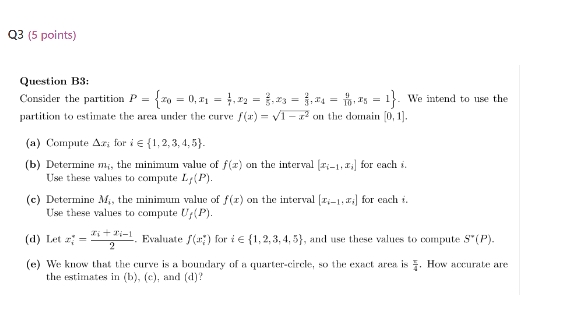 Consider the partition | Chegg.com