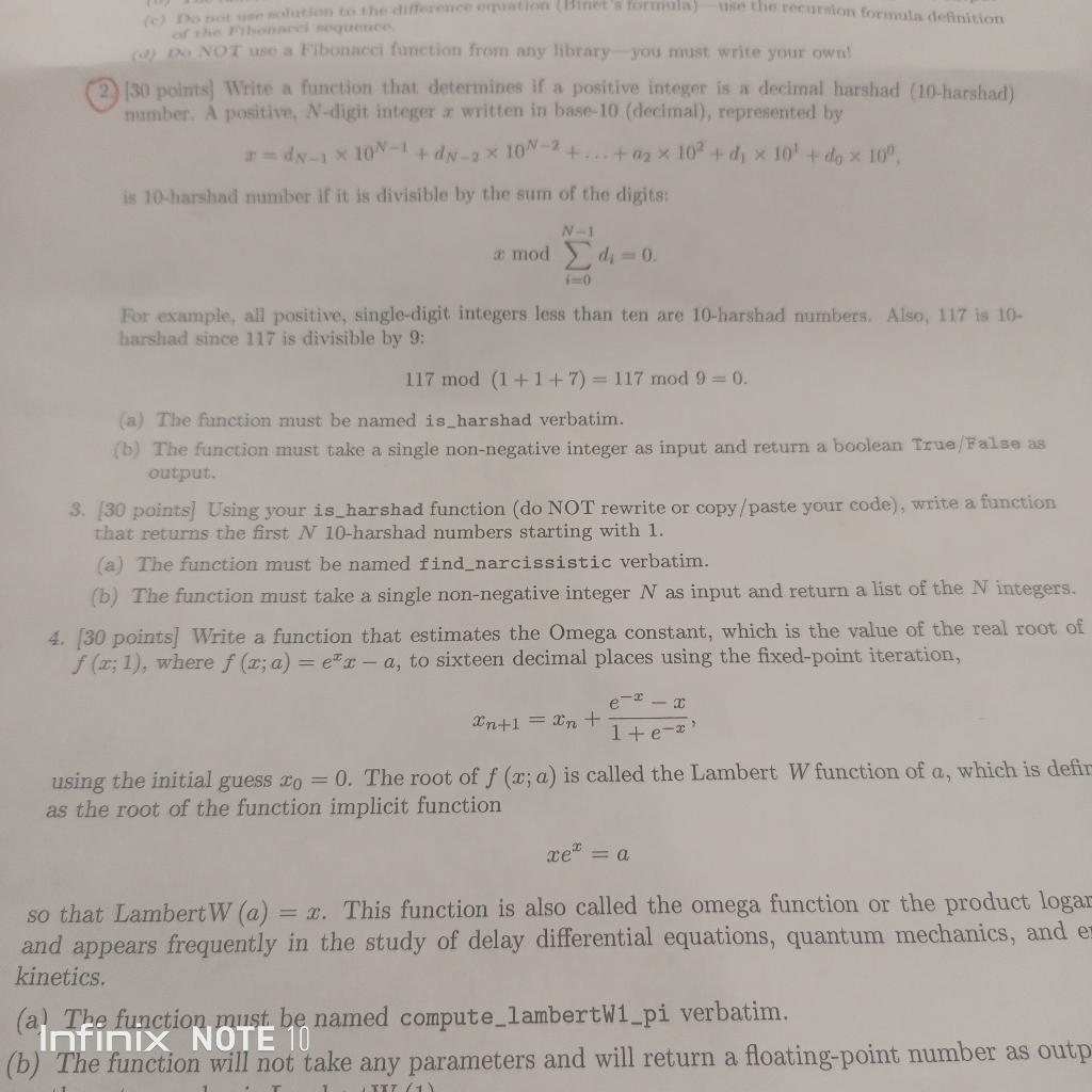 Solved (2) [30 points) Write a function that determines if a | Chegg.com