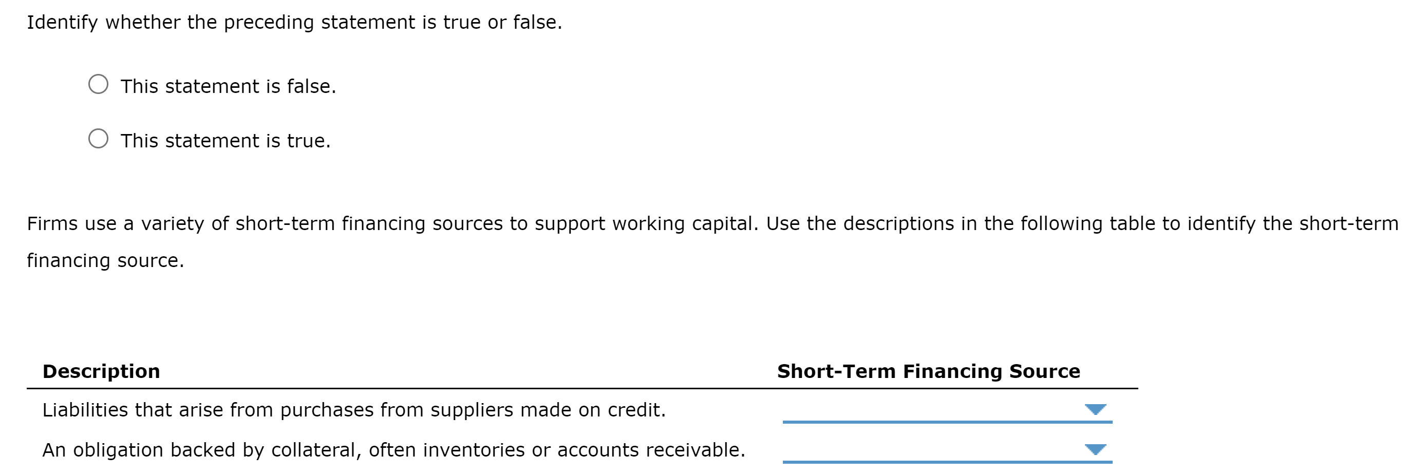 Solved 5. Bank loans Short-term financing through bank loans | Chegg.com