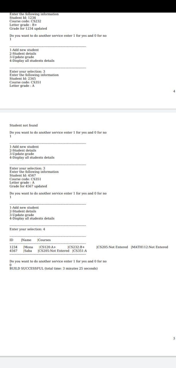 Enter the following information Student Id: 1234 | Chegg.com