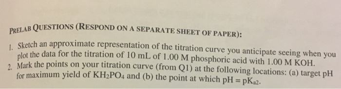 Sketch an approximate representation of the titration | Chegg.com