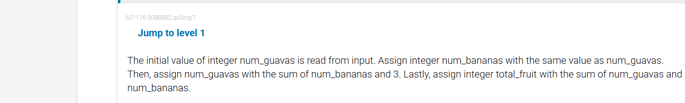Solved The initial value of integer num_guavas is read from | Chegg.com