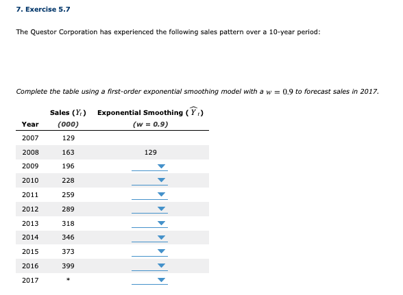 Solved The Questor Corporation has experienced the following | Chegg.com