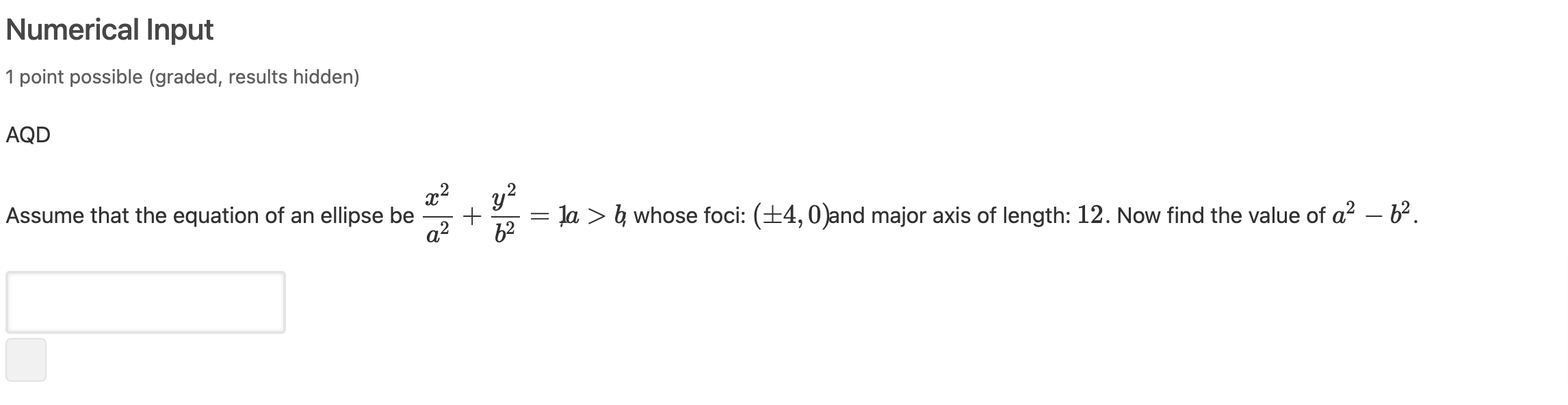 Solved Numerical Input 1 point possible (graded, results | Chegg.com