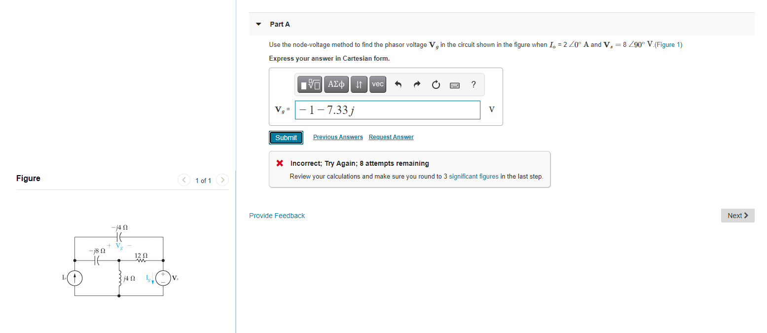Solved Part A Use the node-voltage method to find the phasor | Chegg.com