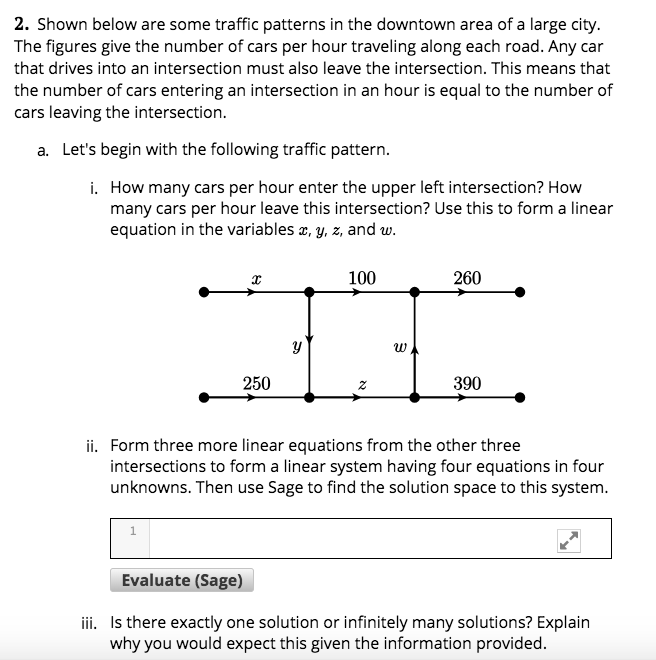 Solved 2. Shown below are some traffic patterns in the | Chegg.com
