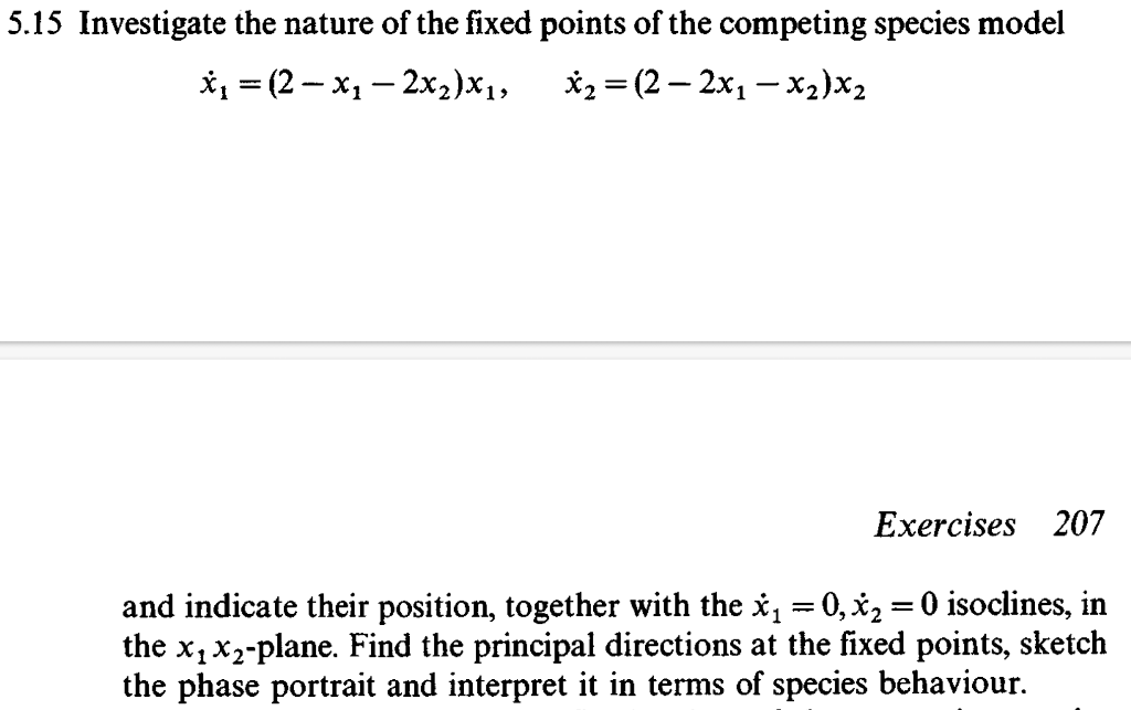5.15 Investigate the nature of the fixed points of | Chegg.com