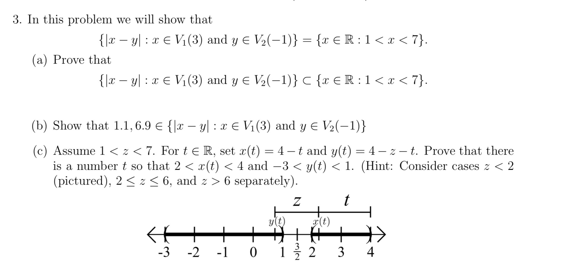 Solved 3. In this problem we will show that { x – yl : x E | Chegg.com