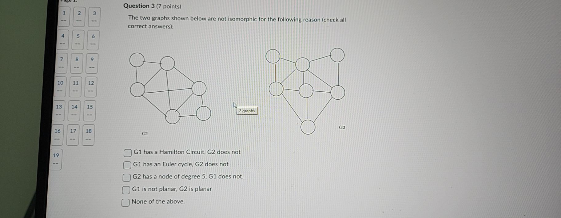 Solved Question 3 (7 points) The two graphs shown below are | Chegg.com
