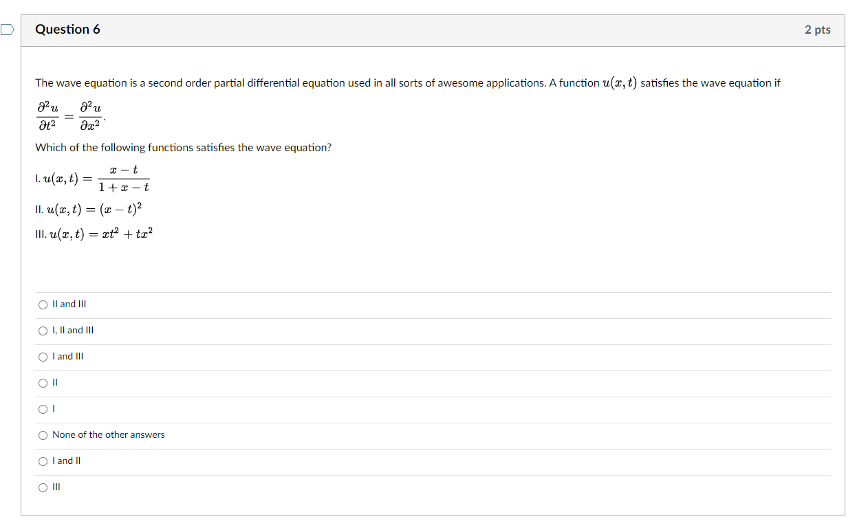 Solved The wave equation is a second order partial | Chegg.com
