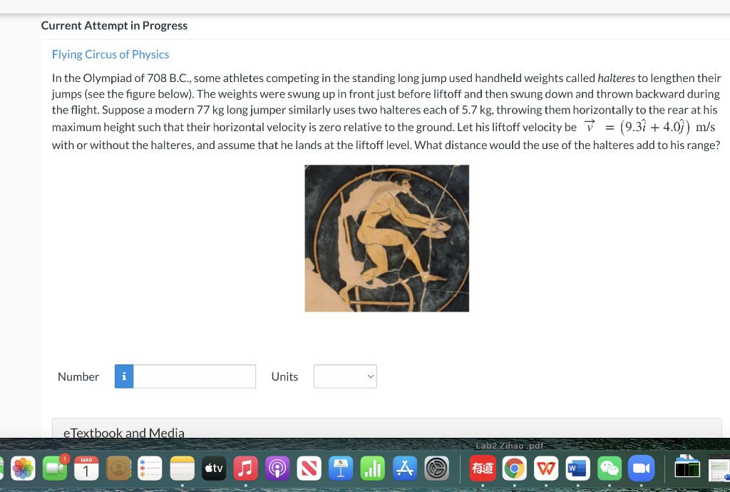 Solved Current Attempt in Progress Flying Circus of Physics | Chegg.com