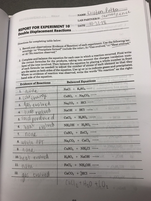 Solved NAME Cistn lstlo LAB PARTNERIS) Cwadnun REPORT FOR | Chegg.com