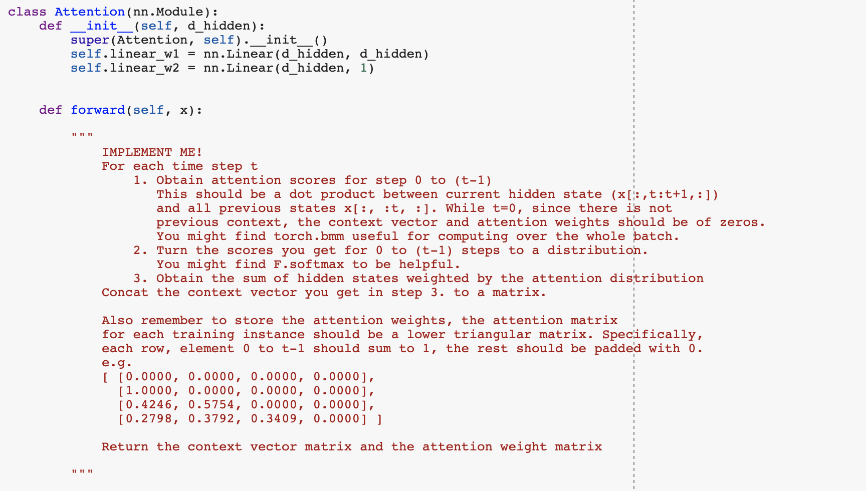 Can someone please help me implement the forward | Chegg.com