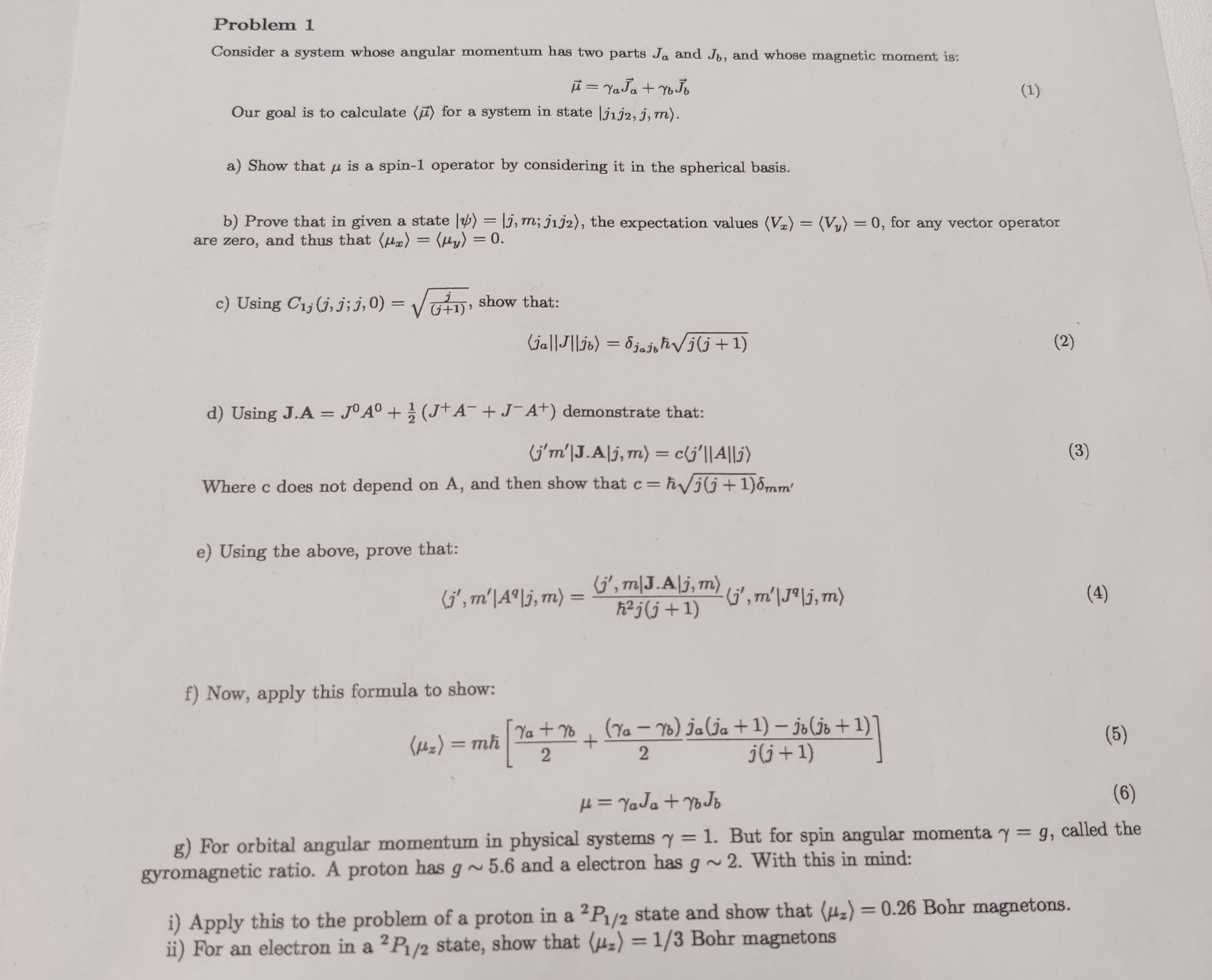Solved Problem 1Consider a system whose angular momentum has | Chegg.com