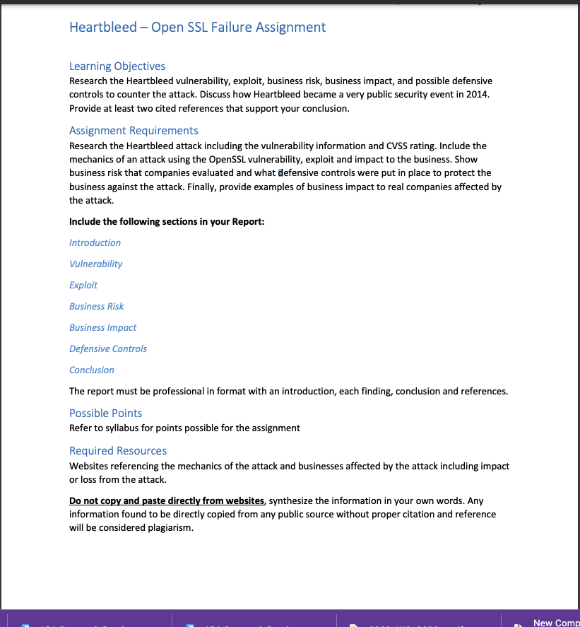 Solved Heartbleed - Open SSL Failure Assignment Learning | Chegg.com