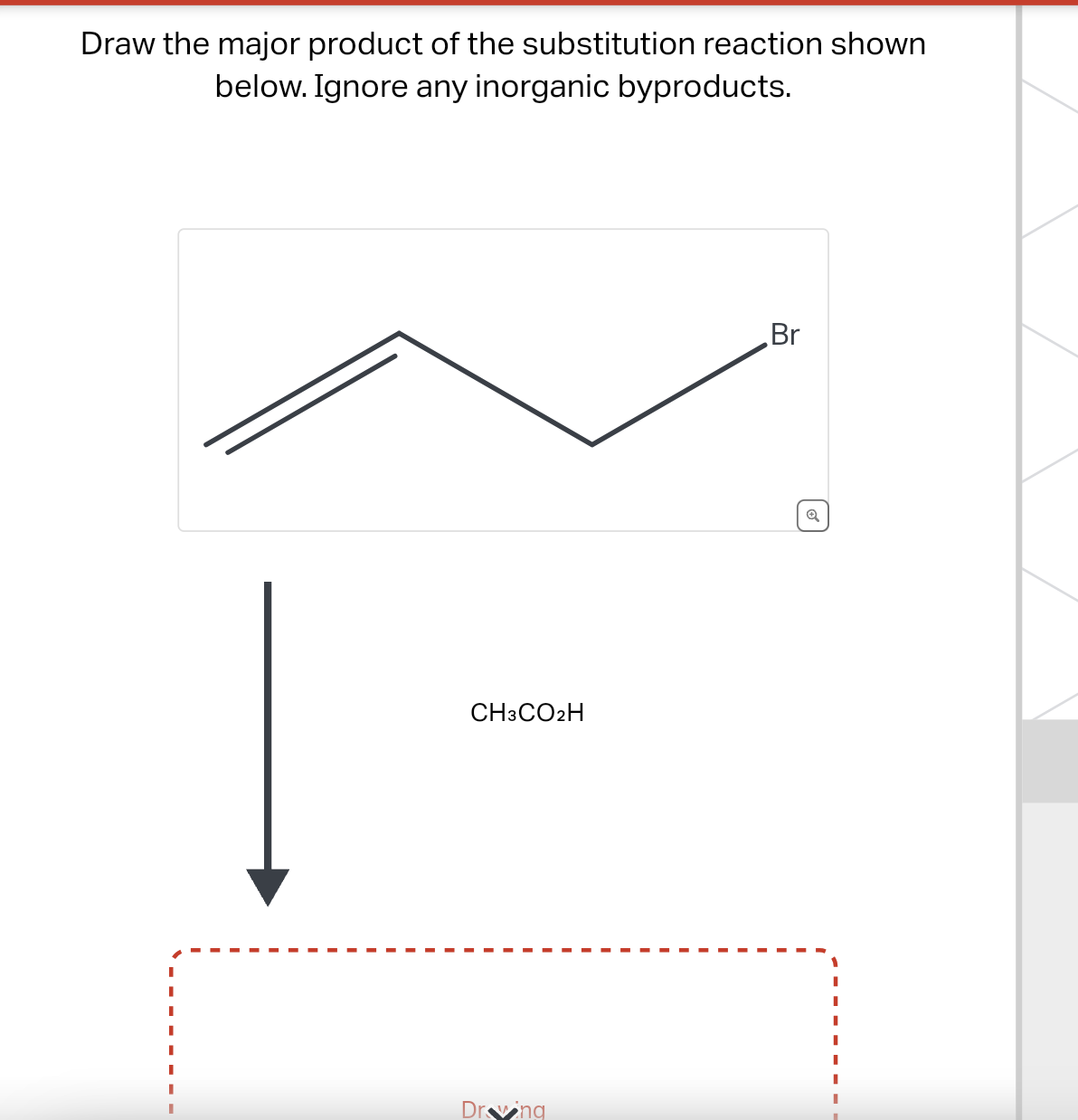 Solved Draw the major product of the substitution reaction | Chegg.com