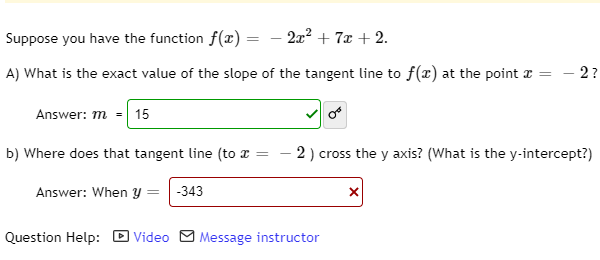 Solved Suppose you have the function f(x) = – 2x2 + 7x + 2. | Chegg.com