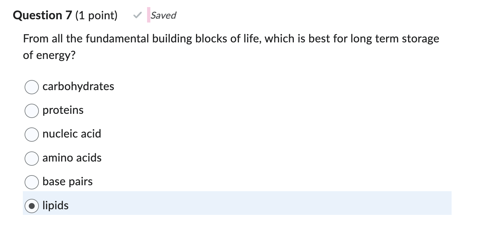 Solved Question 7 (1 ﻿point)From all the fundamental | Chegg.com