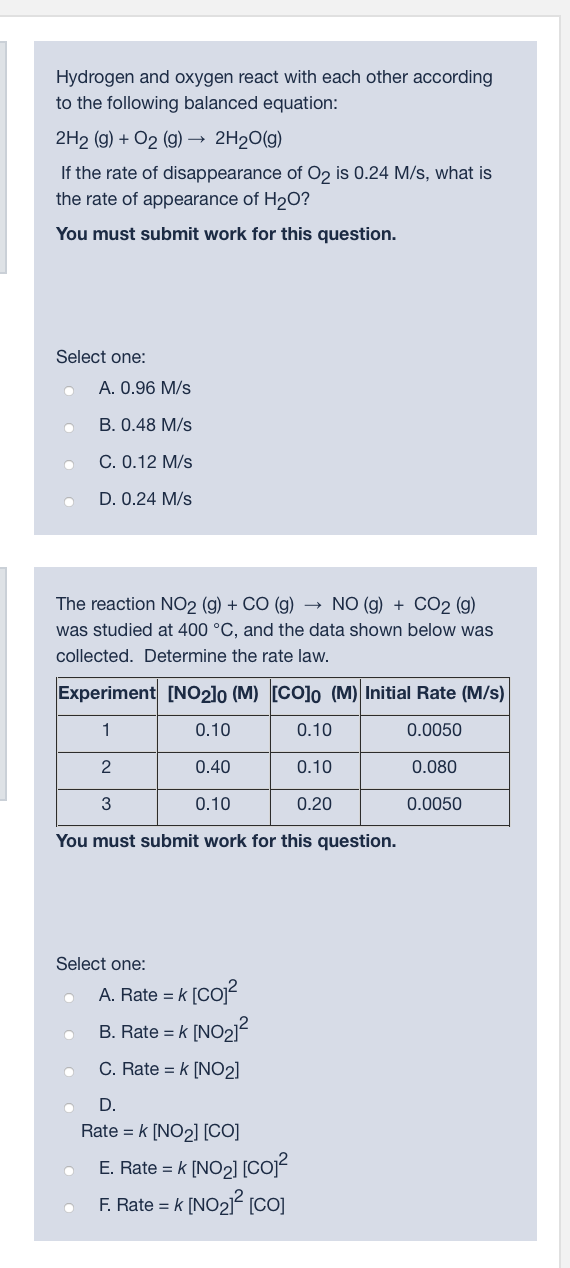 Solved Hydrogen and oxygen react with each other according | Chegg.com