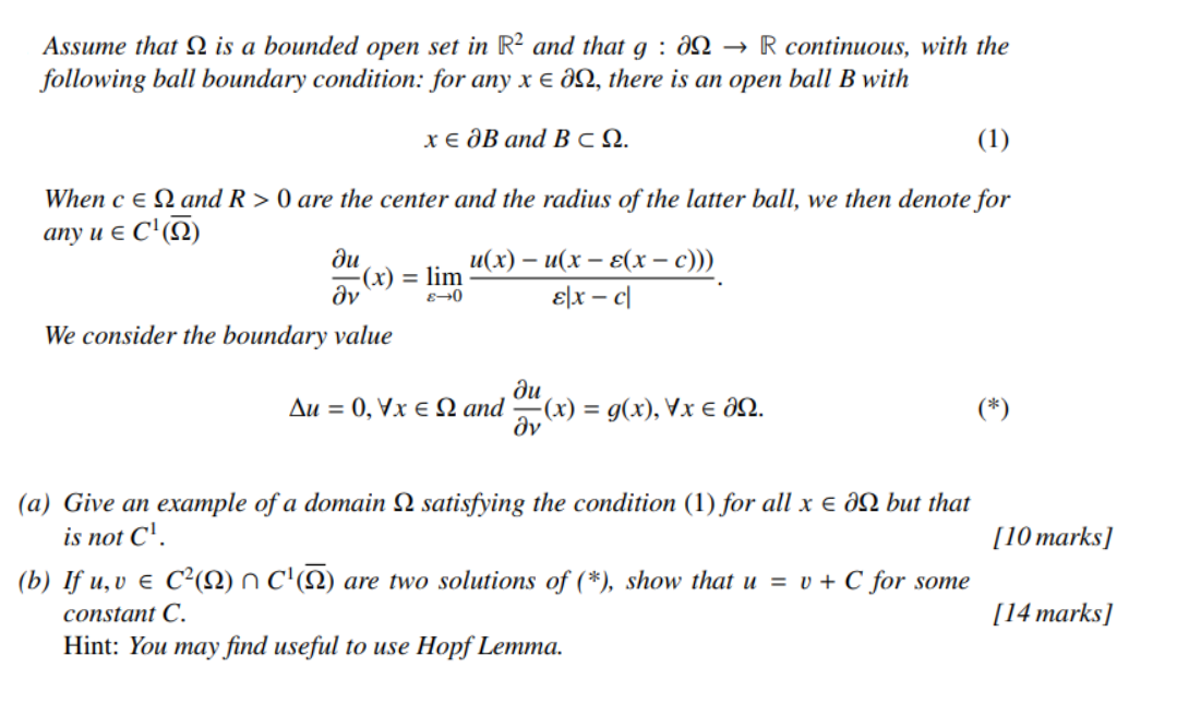 Solved Assume that N2 is a bounded open set in R2 and that | Chegg.com