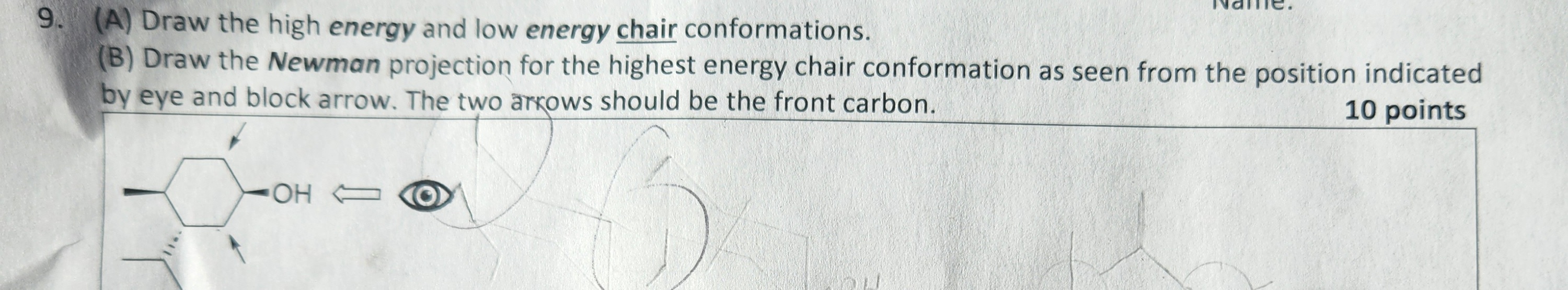 Solved (A) Draw the high energy and low energy chair | Chegg.com