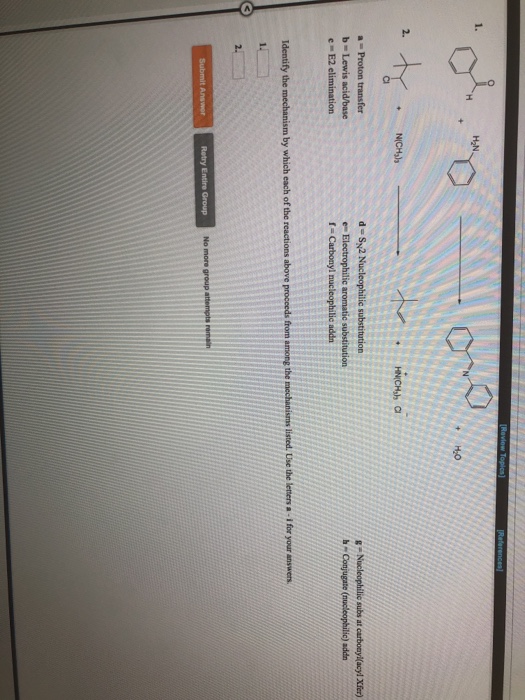 Solved Identify the mechanism by which each of the reactions | Chegg.com