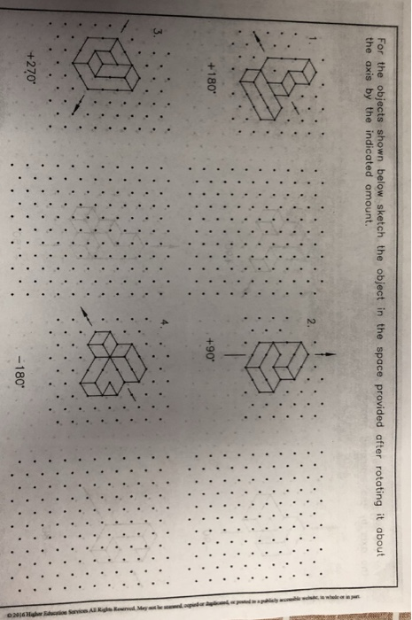 Solved The objects shown below have been rotated positively | Chegg.com