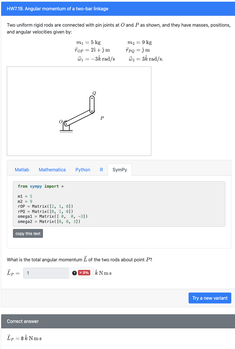 Solved Two uniform rigid rods are connected with pin joints | Chegg.com