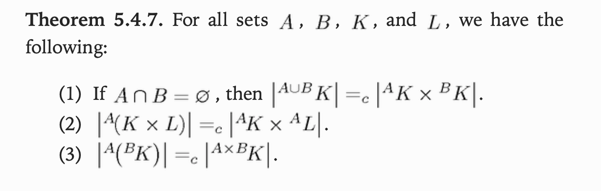 Solved Theorem 5.4.7. For all sets A, B, K, and L, we have | Chegg.com