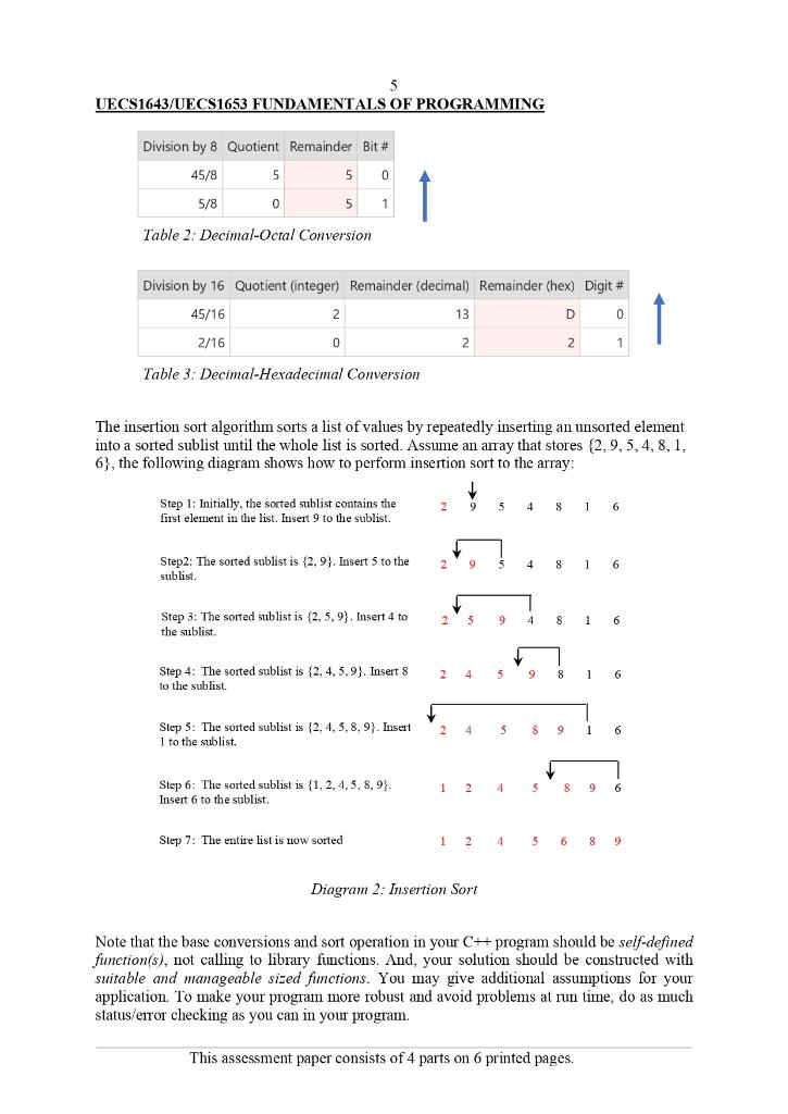 Solved 4 UECS1643/UECS1653 FUNDAMENTALS OF PROGRAMMING Case | Chegg.com