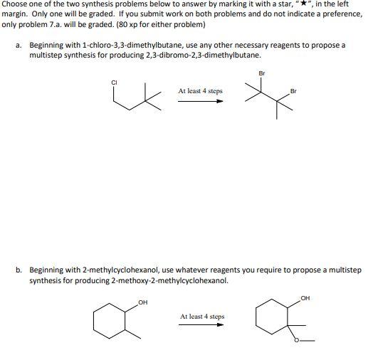 Solved Choose one of the two synthesis problems below to | Chegg.com