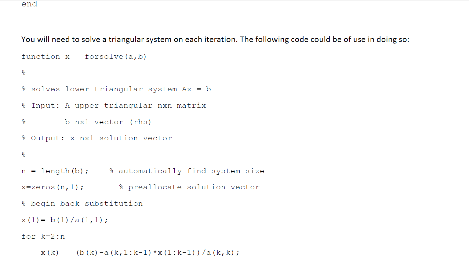 Solved Modify the Matlab function jacobi.m used in class to | Chegg.com