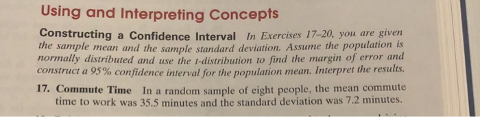 Solved Using and Interpreting Concepts Constructing a | Chegg.com
